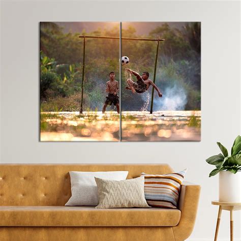 ᐉ Картина спорт Діти які грають у футбол 71x51 см A1267 2 • Краща ціна в Києві Україні
