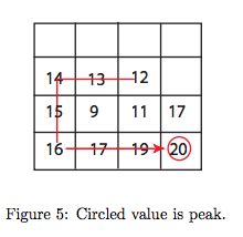 Greedy Ascent Algorithm Finding Peak In 2D Array