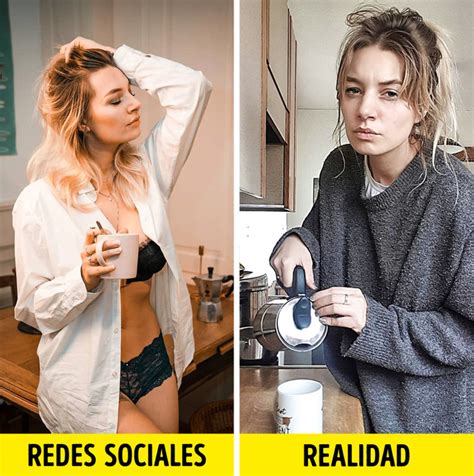24 Fotos Que Comparan La Realidad Con Lo Que Se Muestra En Redes Sociales Bella Y Genial