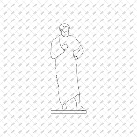 Cad Vector Ancient Statues Post Digital Architecture