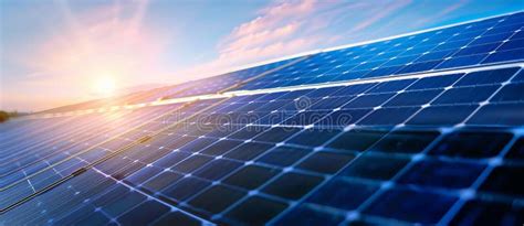 Blue Tinted Solar Cells On An Industrial Roof Along With Outdoor Solar