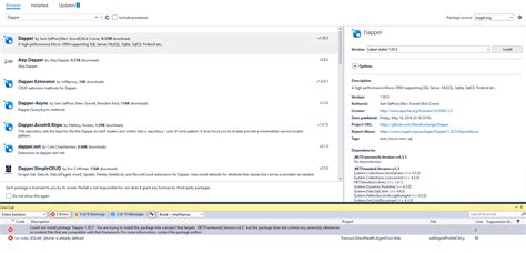 Problem To Install Dapper Package · Issue 975 · Dapperlibdapper · Github