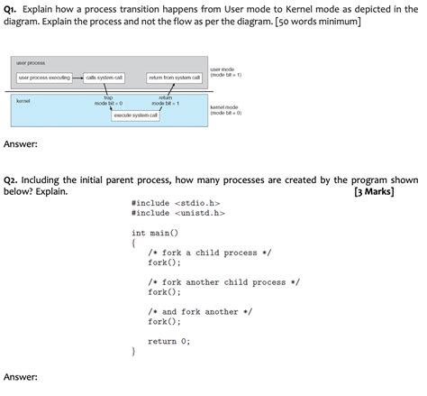 Solved Q1 Explain How A Process Transition Happens From