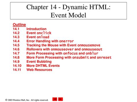 Chapter 14 Dynamic Html Event Model Ppt Download