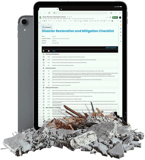Disaster Restoration And Mitigation Checklist Free Download