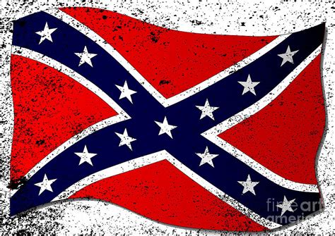 Waving Confederate Flag 2 Digital Art By Bigalbaloo Stock Fine Art