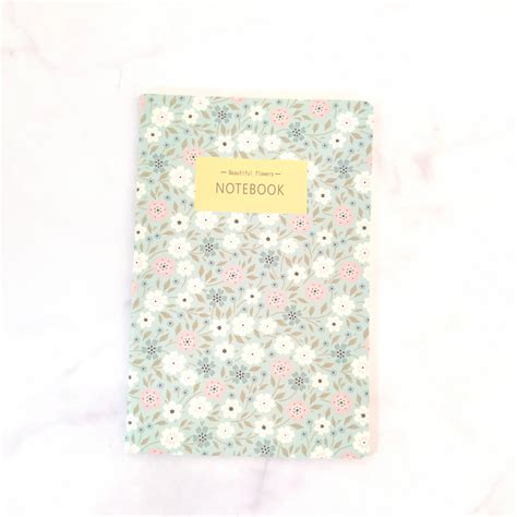 Блокнот формата А5 с милыми цветами серия цветов милые канцелярские принадлежности мягкая