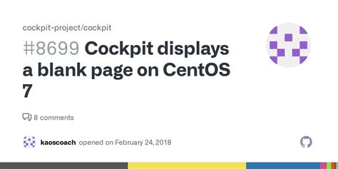 Cockpit Displays A Blank Page On Centos 7 · Issue 8699 · Cockpit Projectcockpit · Github