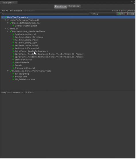 Unity性能基准测试 测试