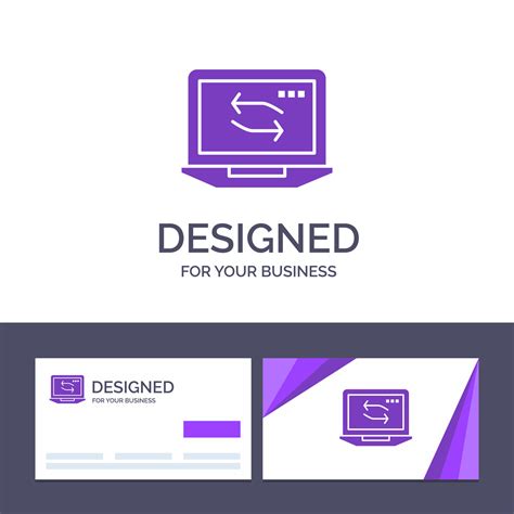 Creative Business Card And Logo Template Computer Network Laptop