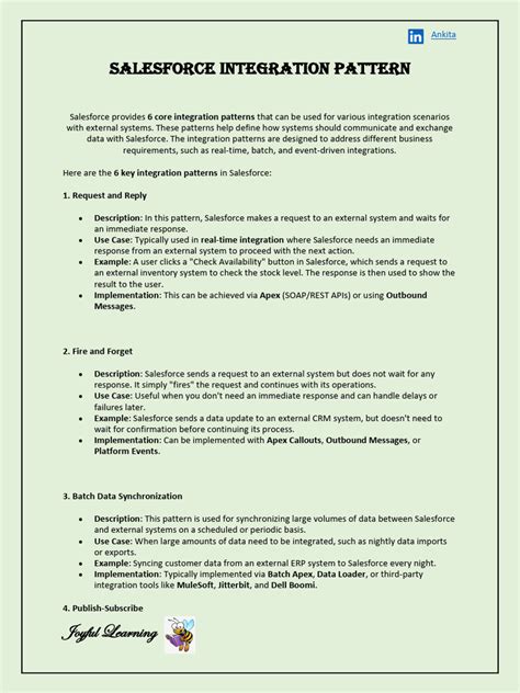 Salesforce Integration Patterns Overview Pdf Databases Enterprise