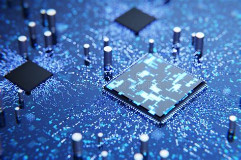 Conventional Technologies New Microprocessor Abstract Microchip Computer Chips And Processors