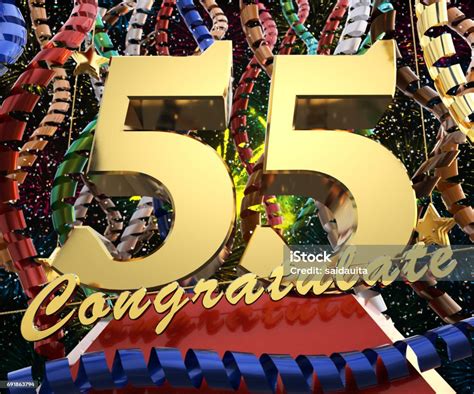 골드 번호 50 5 단어에 화려한 리본과 경례의 배경 축 하 드립니다 3 차원 일러스트 레이 션 금색에 대한 스톡 사진 및 기타 이미지 Istock