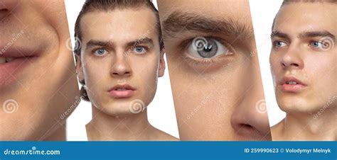 Belleza Masculina Retrato De Cierre De Un Joven Y Apuesto Hombre De