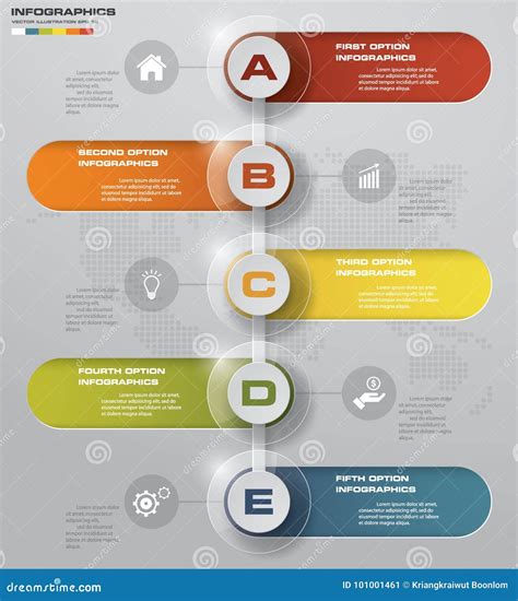 Simpleandeditable 5 Steps Process Simpleandeditable Abstract Design