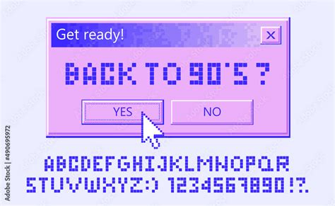 Retro Pixel Font Letters And Numbers In The Style Of Gaming S S Flat Digital Pixel Style