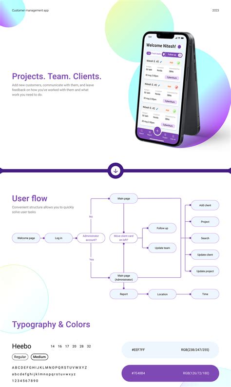 Customer Management App Behance