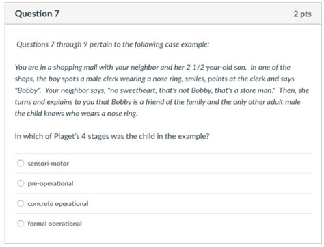 Question 7 2 Pts Questions 7 Through 9 Pertain To The Following Case