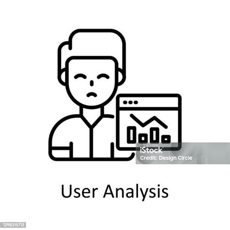 사용자 분석 벡터 개요 아이콘 디자인 그림입니다 흰색 배경 Eps 10 파일의 데이터 분석 기호 0명에 대한 스톡 벡터 아트 및 기타 이미지 Istock