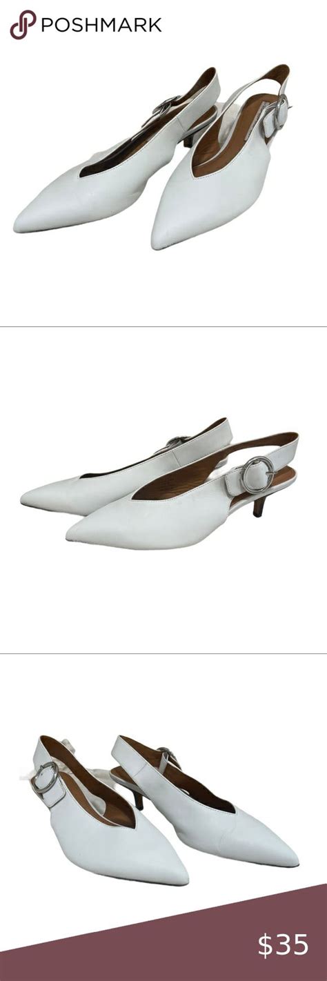 And Other Stories White Slingback Kitten Hee Kitten Heels Slingback