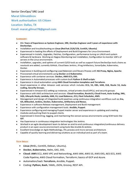 Marat Gilmutdinov Sre Lead Engineer Pdf Amazon Web Services Open Stack