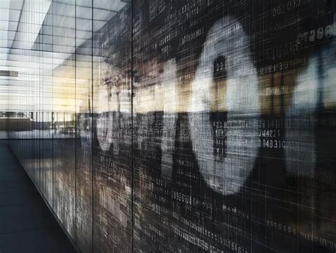 Abstract Data Stream Binary Code Technological Background Flowing Lines Futuristic Scene