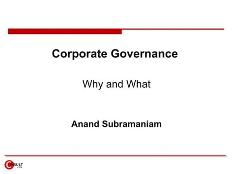 Corporate Governance A Conceptual Framework