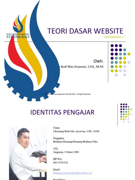 Pertemuan 1 Pemrograman Web Pdf