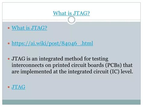 PPT What Is JTAG PowerPoint Presentation Free Download ID 11847342