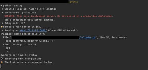 Flaskott 🔥 The Real Hot Reload For Flask Rflask