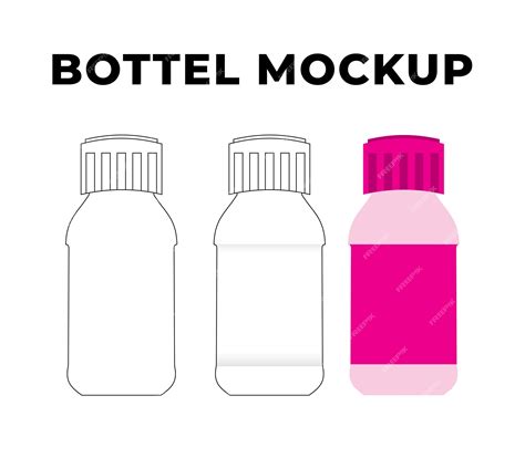 Premium Vector Plain Bottle Mockup For Printing