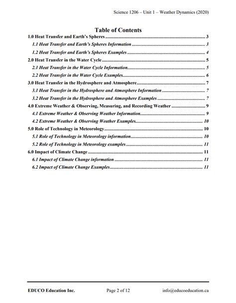 Unit 1 Weather Dynamics Science 1206 Digital Download Educo Education