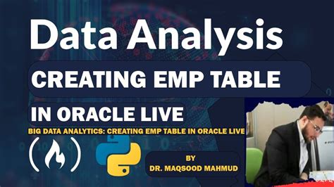 big data analytics creating emp table in oracle live youtube