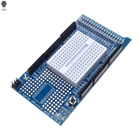 Prototype Shield V30 For Arduino Mega With Breadboard