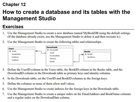 Solved Chapter How To Create A Database And Its Tables Chegg Com