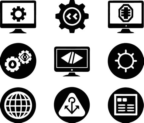 Set Of Programming Icon Illustration Computer Code Programming