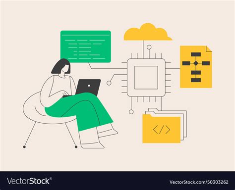 System Software Development Abstract Concept Vector Image