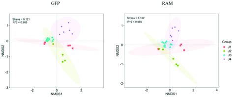 Nmds Analysis Of Differences In Bacterial Community Composition At Four Download Scientific