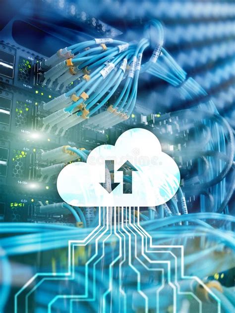 Cloud Server And Computing Data Storage And Processing Internet And Technology Concept Stock