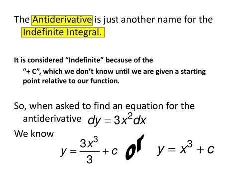 Ppt Formal Definition Of Antiderivative And Indefinite Integral Powerpoint Presentation Id