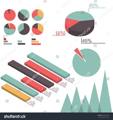 Set Infographics Elements Charts Graphs Diagrams Stock Vector Royalty Free