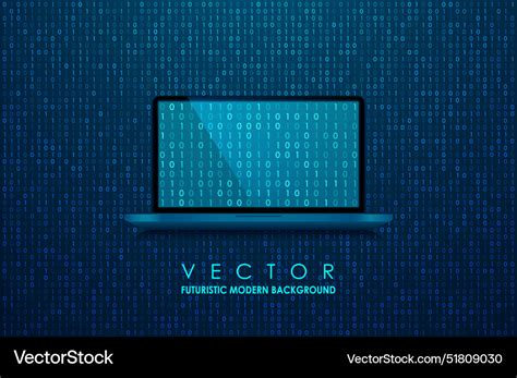 Abstract Virtual Digital Stream Binary Computer Vector Image