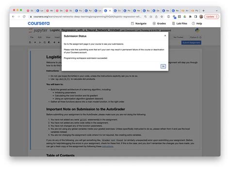 Programming Assignment Logistic Regression Neural Networks And Deep
