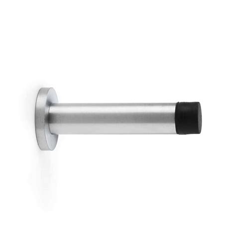 Solid Brass Cylinder Door Stop Satin Chrome Abhardware