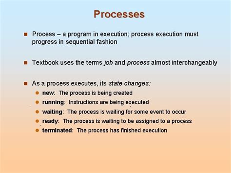 Processes N Process A Program In Execution Process