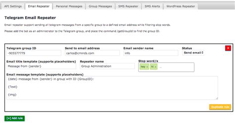 Telegram Bot Rules Rules Overview Creating And Editing