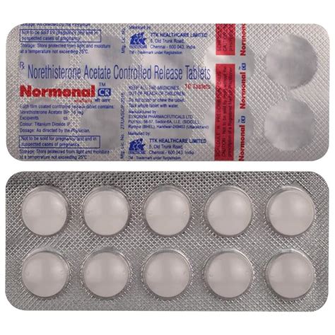 Normonal Cr Strip Of 10 Tablets Health And Personal Care