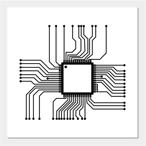 Geek Chic Cpu Circuit Board Wall Art Print Cpu Circuit Board