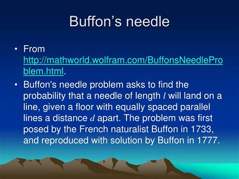 Ppt Lazzarini Buffons Needle And Pi Powerpoint Presentation Free