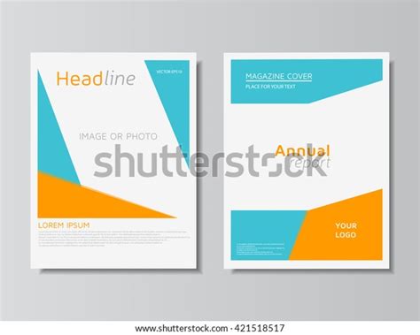 Annual Report Presentation Template Brochure Empty Stock Vector Royalty Free 421518517